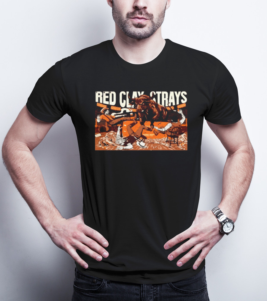 Red Clay Strays Concert Fort Worth Texas October 7 2026 Rodeo Bull Arena T-Shirt