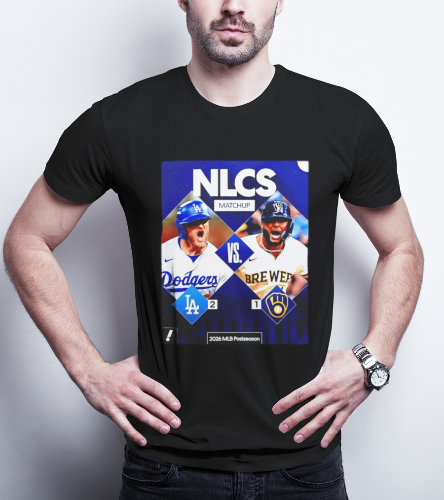 NLCS Matchup Dodgers Vs Brewers 2026 MLB Postseason T-Shirt