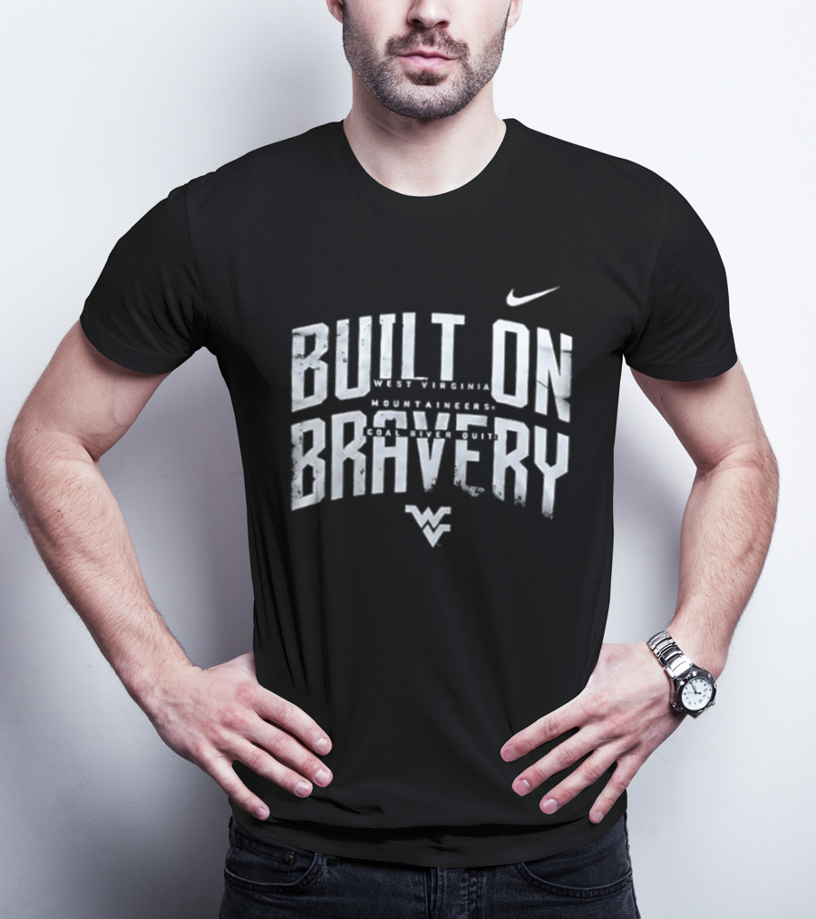 West Virginia Mountaineers 2026 Built On Bravery Coal Rush Nike WV T-Shirt