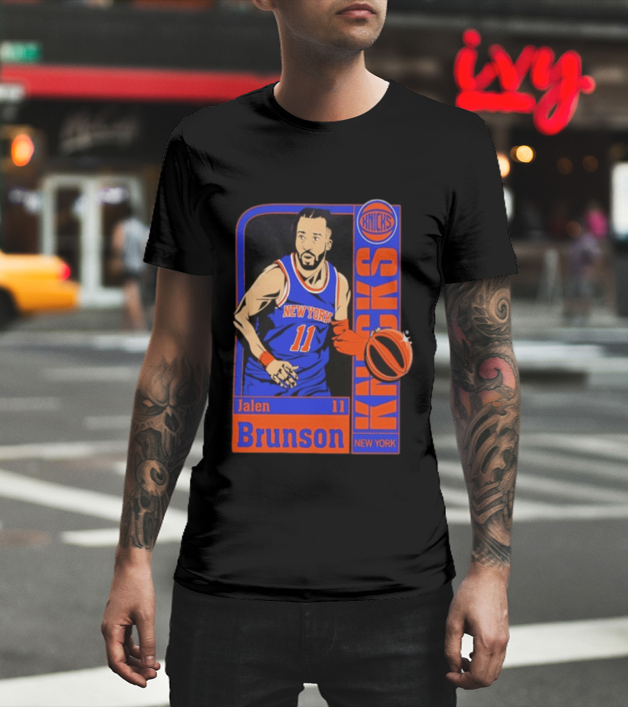 New York Knicks Jalen Brunson 11 Player Card 2026 T-Shirt