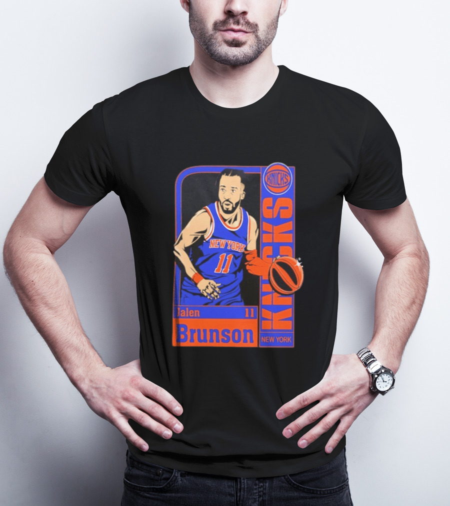 New York Knicks Jalen Brunson 11 Player Card 2026 T-Shirt
