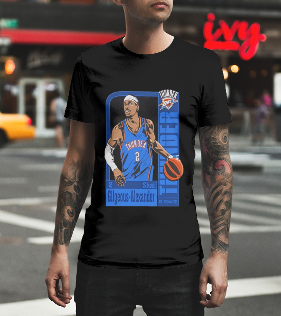 Oklahoma City Thunder Shai Gilgeous Alexander Number 2 NBA 2026 T-Shirt