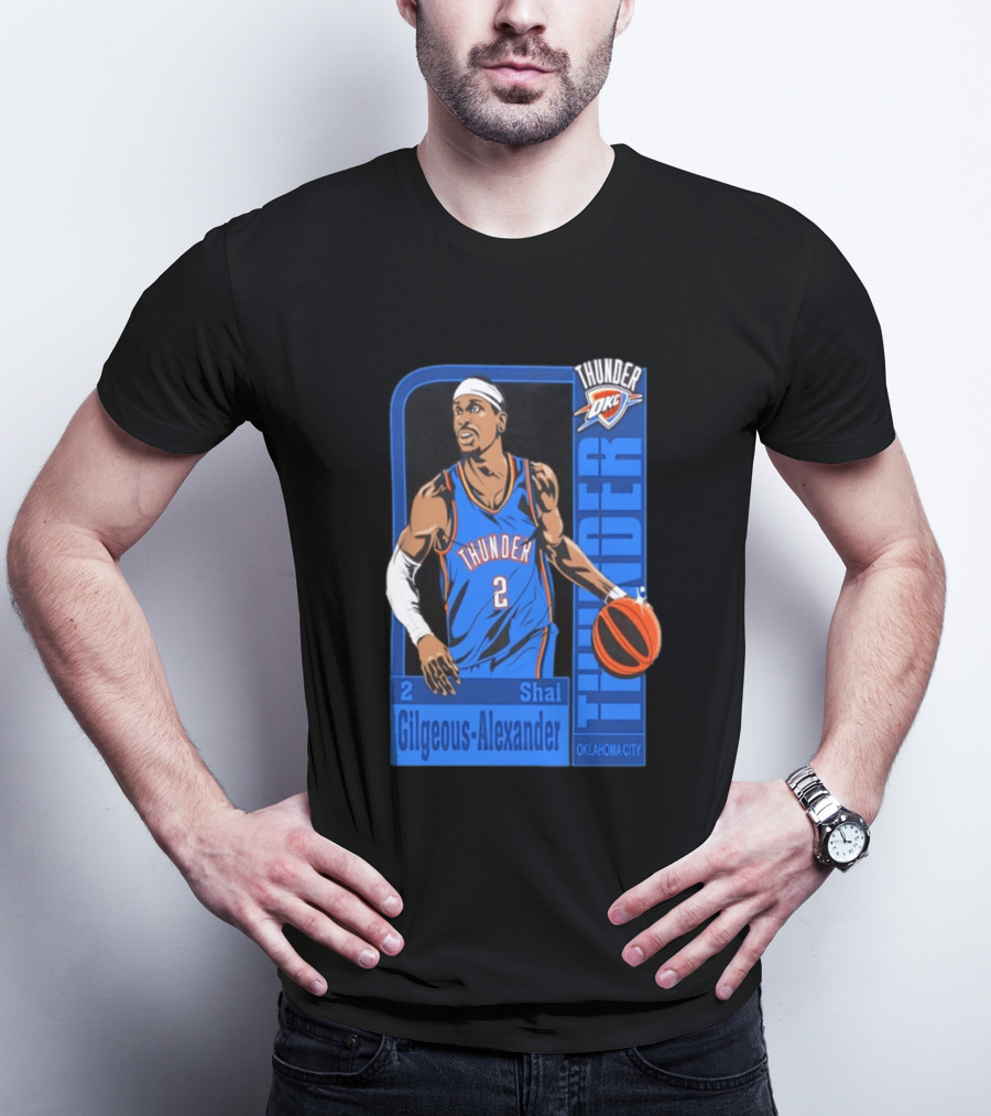 Oklahoma City Thunder Shai Gilgeous Alexander Number 2 NBA 2026 T-Shirt