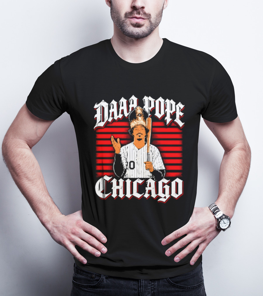 Daaa Pope Chicago White Sox 2026 Postseason Baseball Figure With Bat T-Shirt