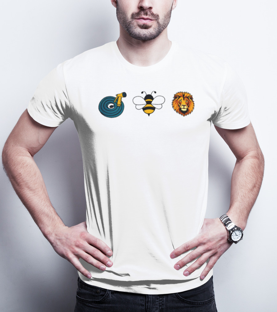 Hose Bee Lion Rebus Puzzle Bumblebee Wordplay T-Shirt