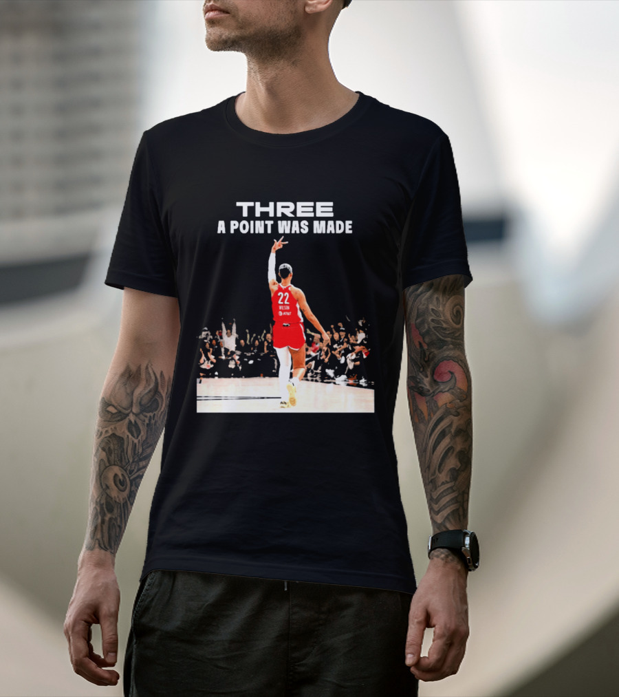 Three A Point Was Made A'ja Wilson 22 Las Vegas Aces WNBA Victory T-Shirt