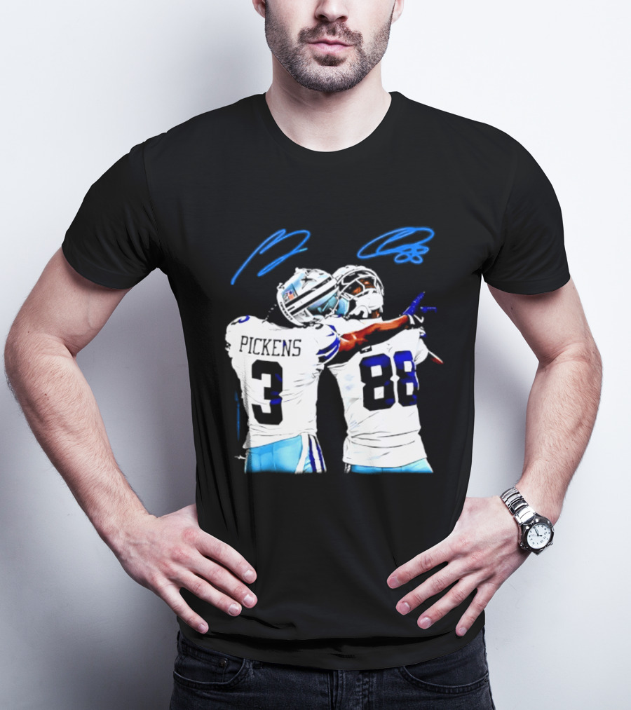 George Pickens CeeDee Lamb Dallas Cowboys Signatures T-Shirt