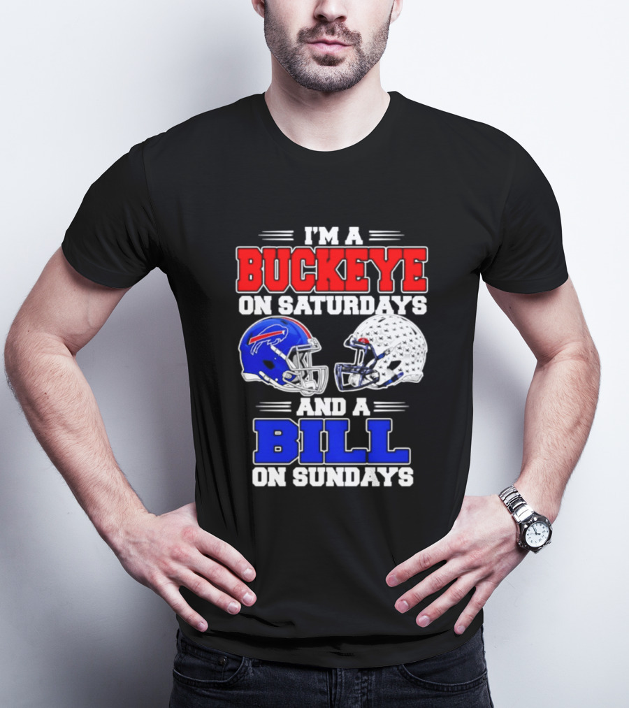Ohio State Buckeyes Saturdays Buffalo Bills Sundays Fan 2026 T-Shirt