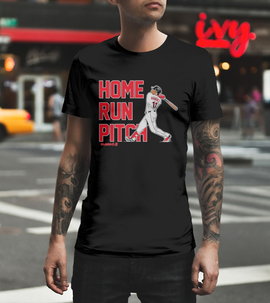 Ramirez 11 Home Run Pitch Swing Baseball T-Shirt