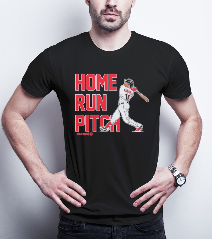 Ramirez 11 Home Run Pitch Swing Baseball T-Shirt