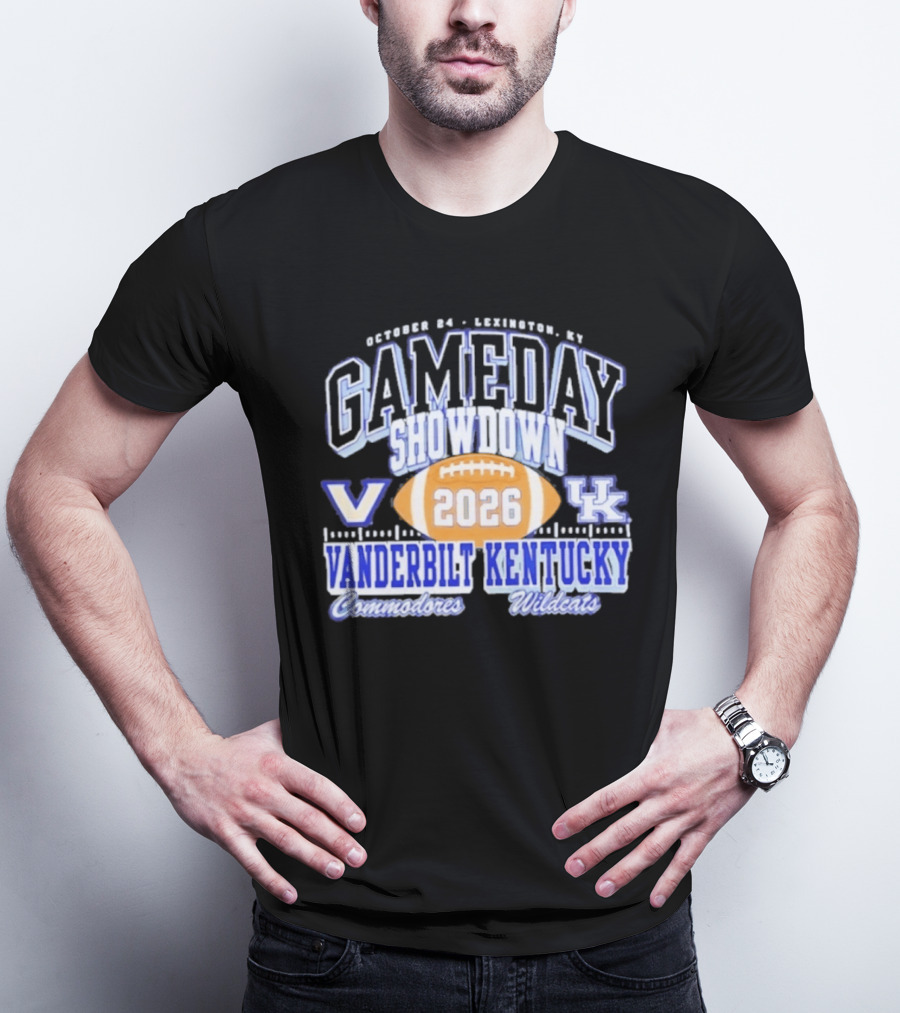 October 24 Lexington Gameday Showdown Vanderbilt Commodores Kentucky Wildcats 2026 T-Shirt