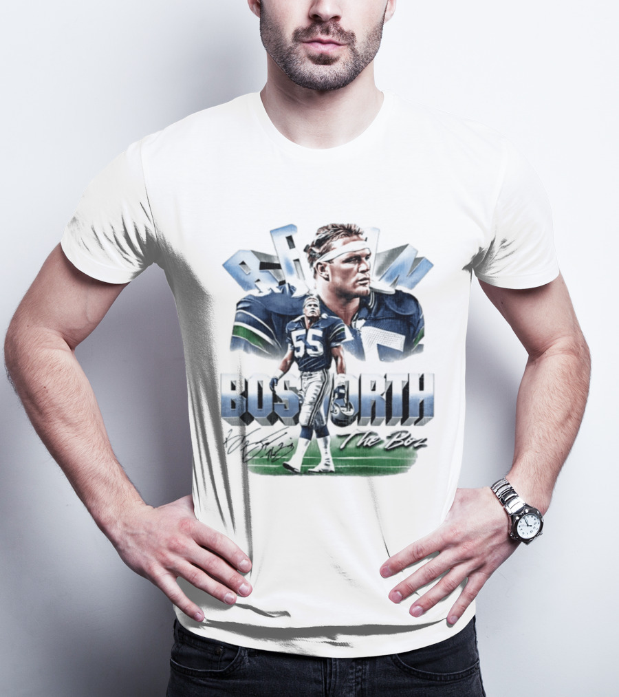 Brian Bosworth Seattle Seahawks The Boz 55 Iconic Football Legend T-Shirt