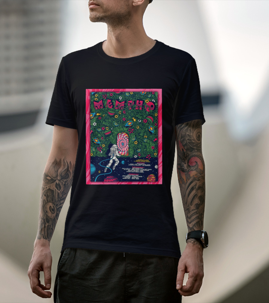 Mempho Festival 2026 October 9 10 Radians Amphitheater Memphis Botanic Garden Astronaut Cosmic Floral T-Shirt