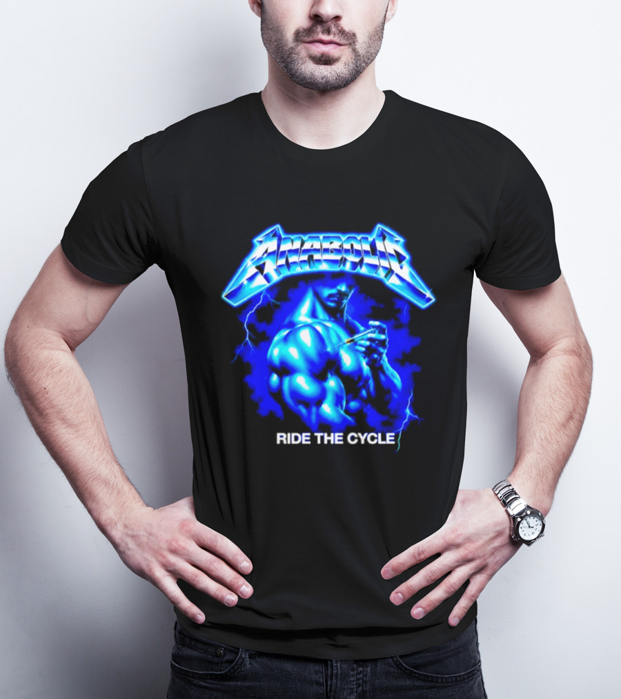 Anabolic Ride The Cycle Bodybuilding Gym Power Muscle Lightning Bodybuilder T-Shirt