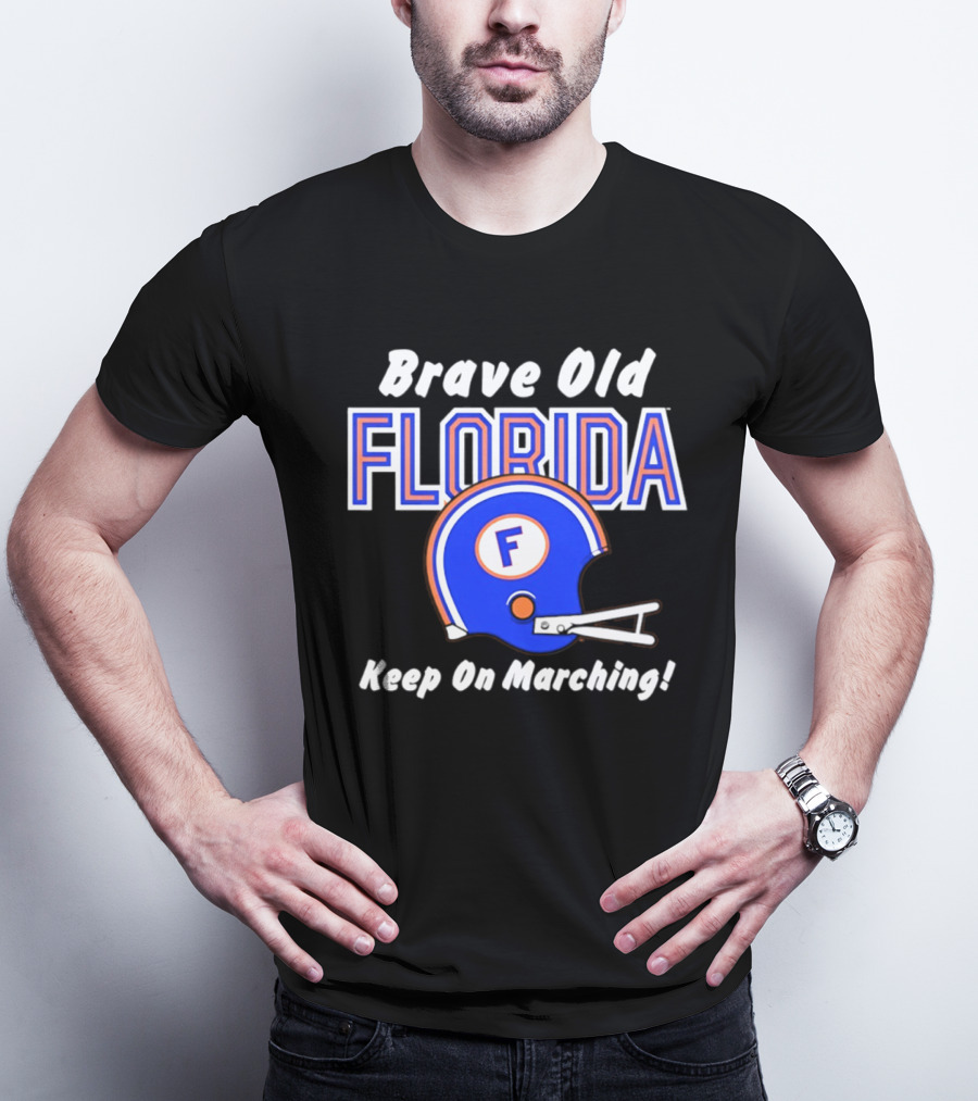Brave Old Florida Football Helmet Keep On Marching T-Shirt