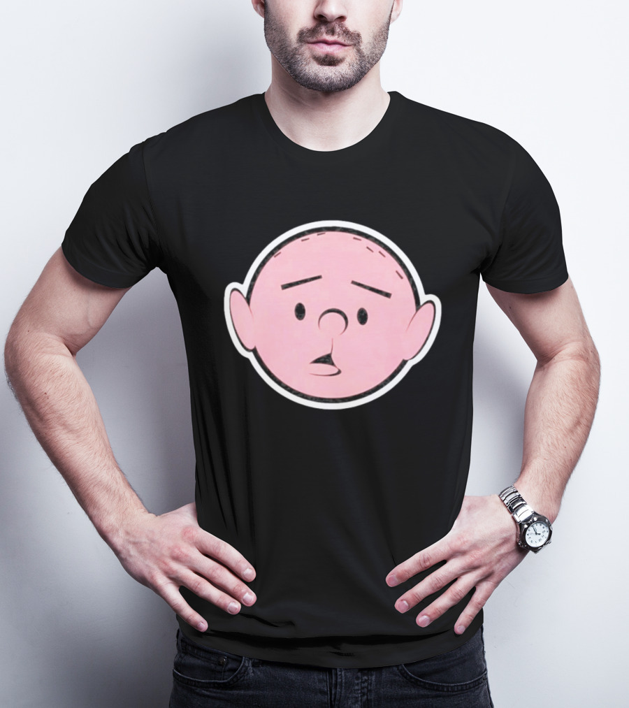 Cartoon Karl Pilkington Sticker Face Drawing T-Shirt