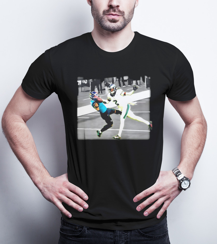 Jacksonville Jaguars Vs Philadelphia Eagles NFL Duel Action T-Shirt