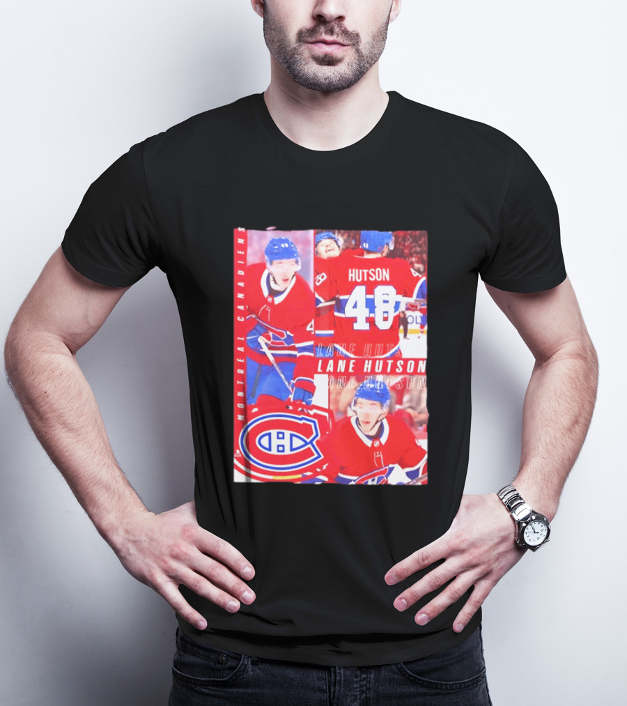Montreal Canadiens Lane Hutson 48 All For One Moment T-Shirt
