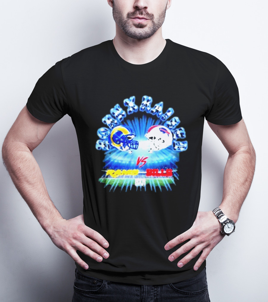 Max Krause Los Angeles Rams Vs Buffalo Bills October 12 2026 Sofi Stadium T-Shirt