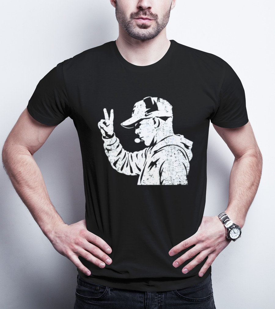 Matt Rhule Peace Gesture Nebraska Cornhuskers Coach T-Shirt