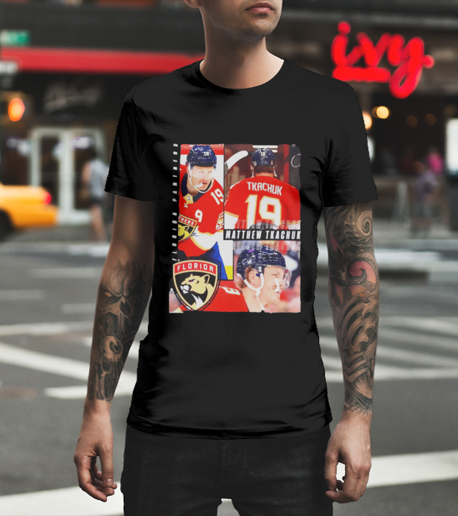 Florida Panthers Matthew Tkachuk Number 19 Hockey Spotlight T-Shirt