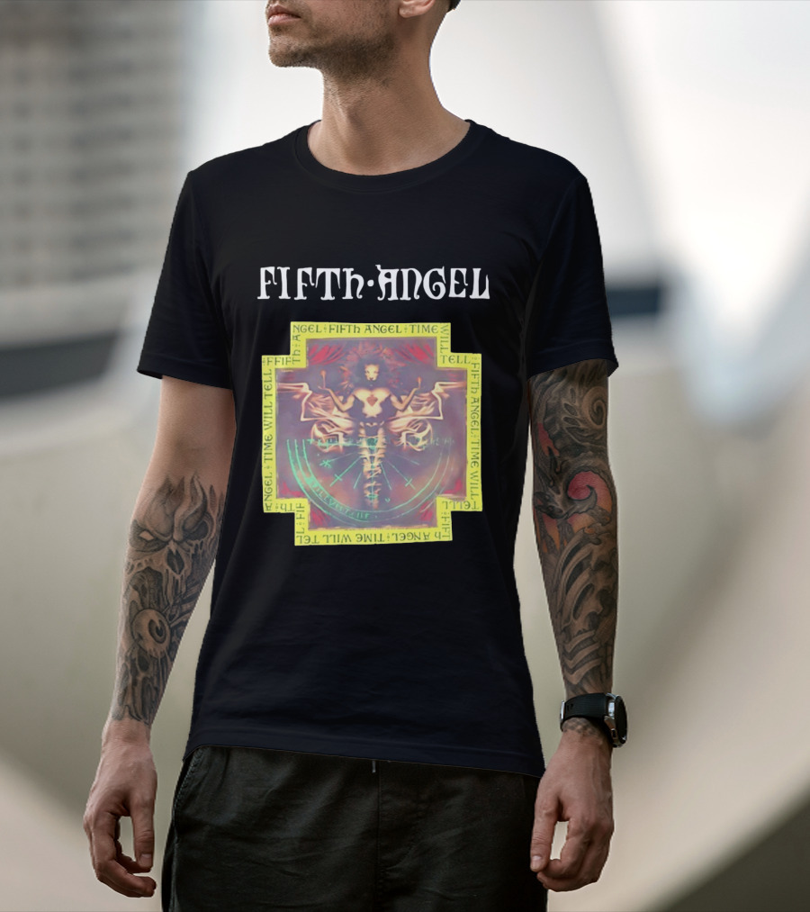 Fifth Angel Time Will Tell Album Art Music Band T-Shirt