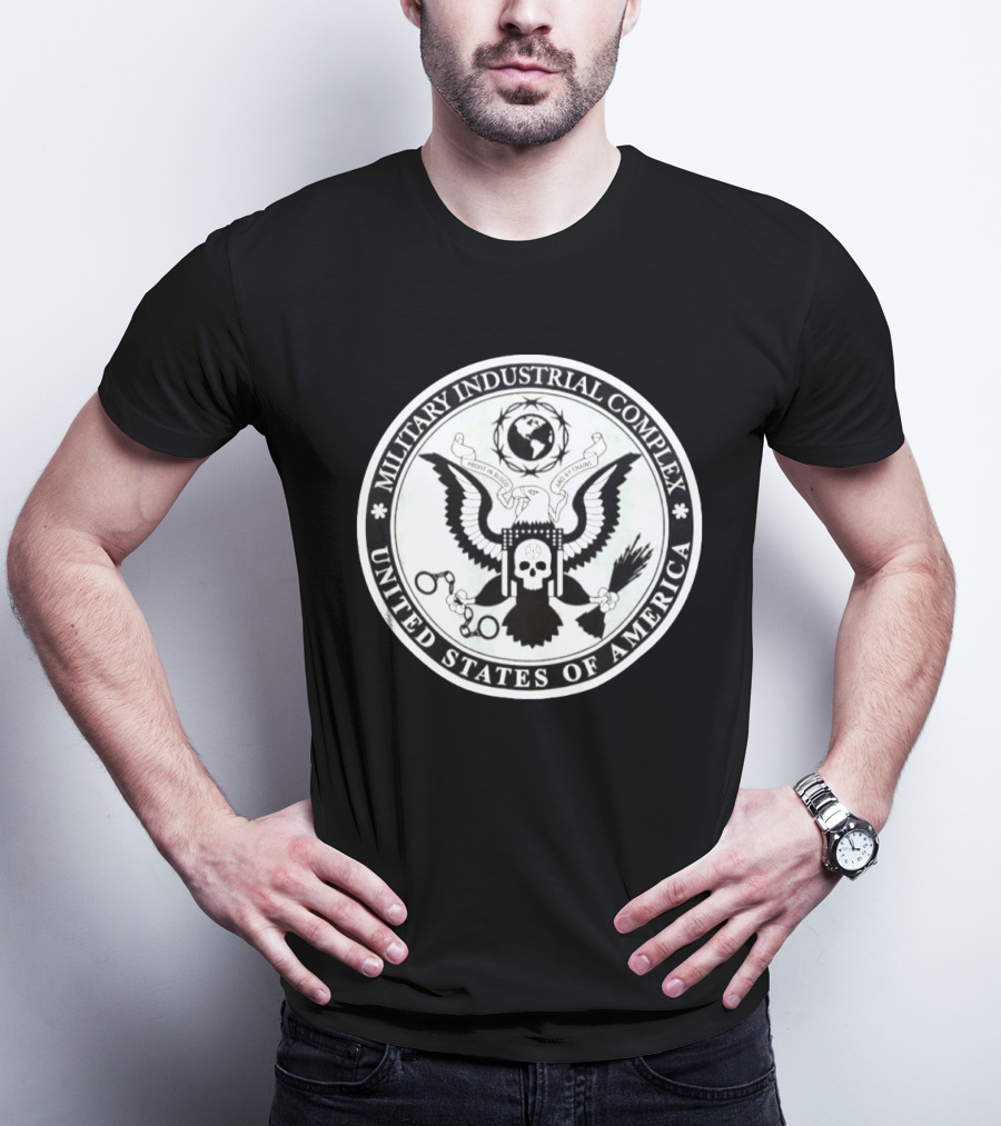 Military Industrial Complex Profit In Blood And Chains United States Of America T-Shirt