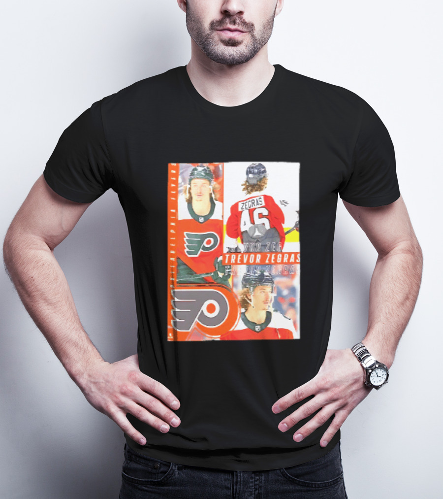 Philadelphia Flyers Trevor Zegras 46 Hockey Moment T-Shirt