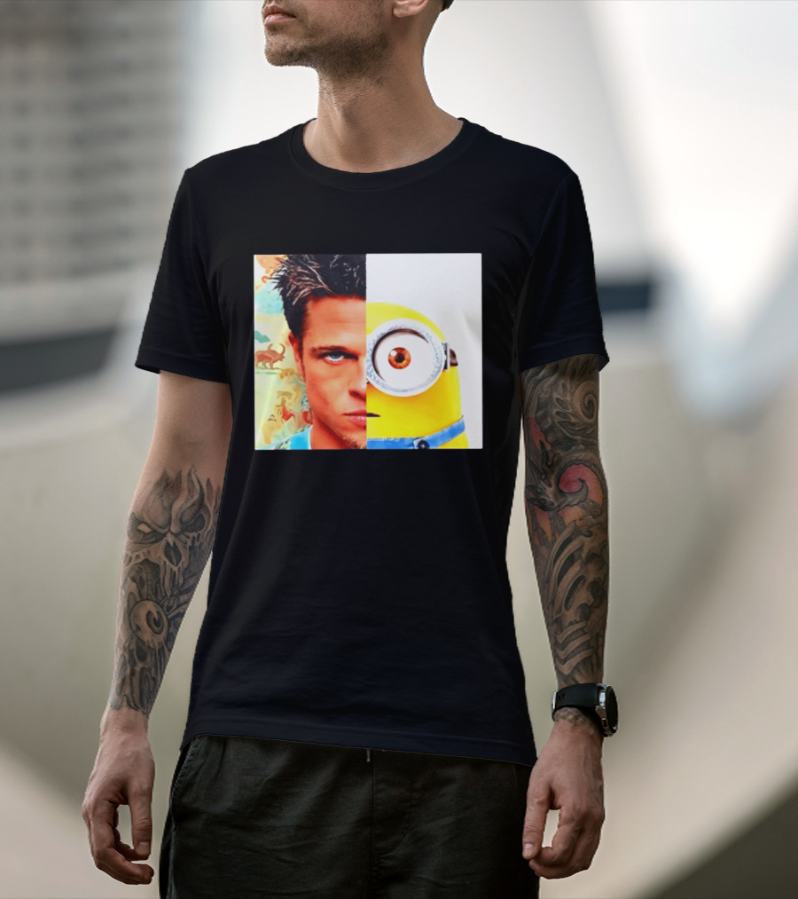 Tyler Durden Minions Split Face Mashup T-Shirt