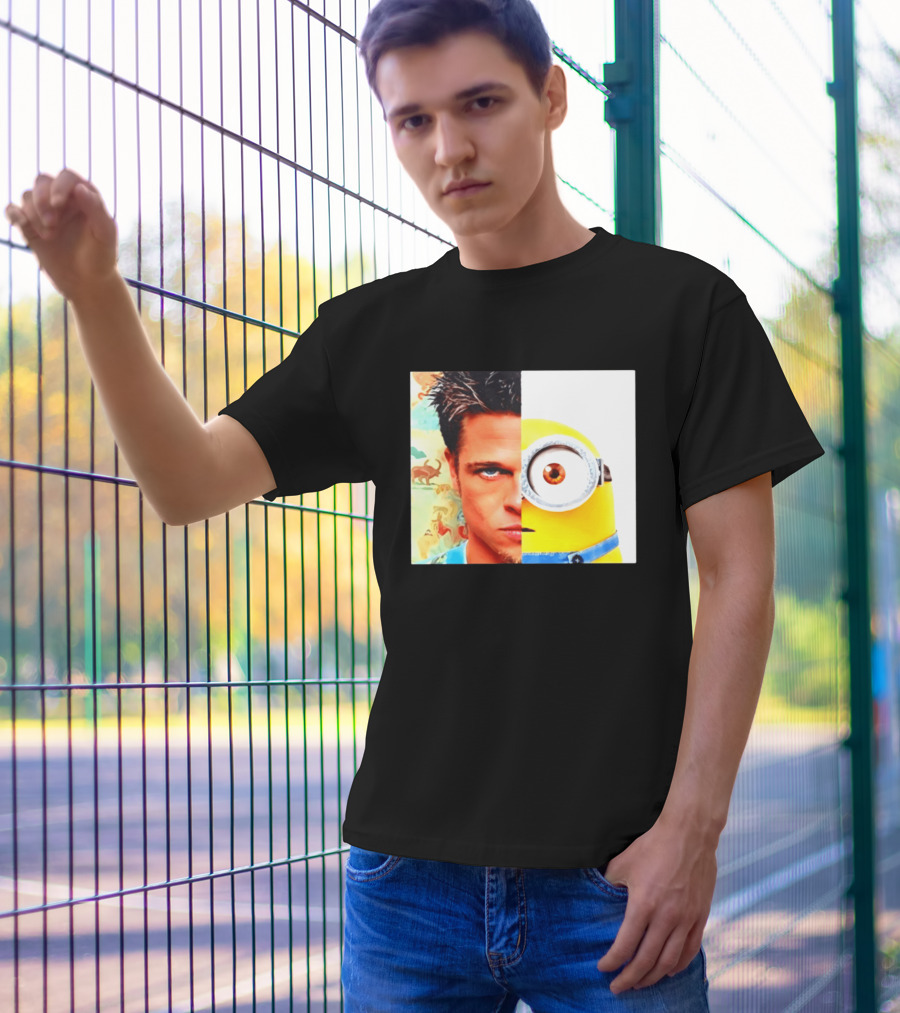 Tyler Durden Minions Split Face Mashup T-Shirt