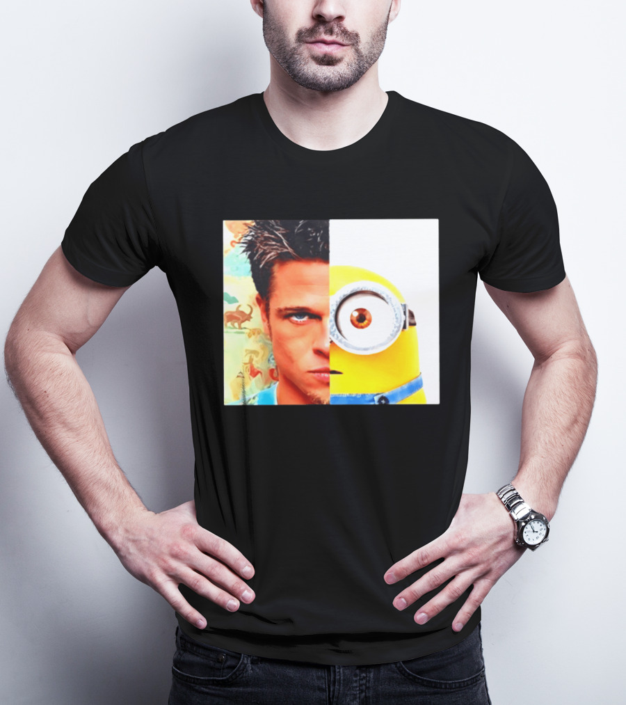 Tyler Durden Minions Split Face Mashup T-Shirt