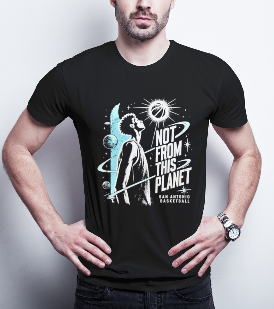 Victor Wembanyama San Antonio Basketball Not From This Planet Space Alien T-Shirt