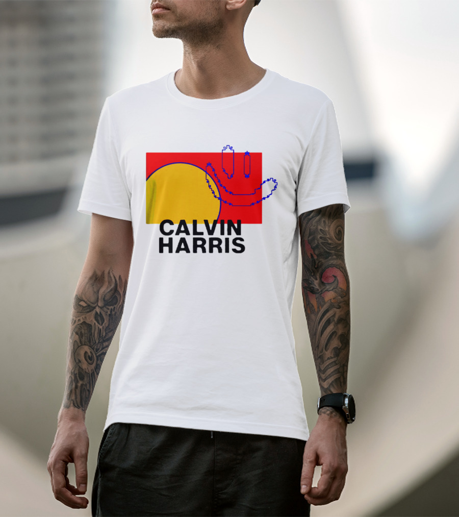 Calvin Harris North America 2027 Tour Dates Pixel T-Shirt