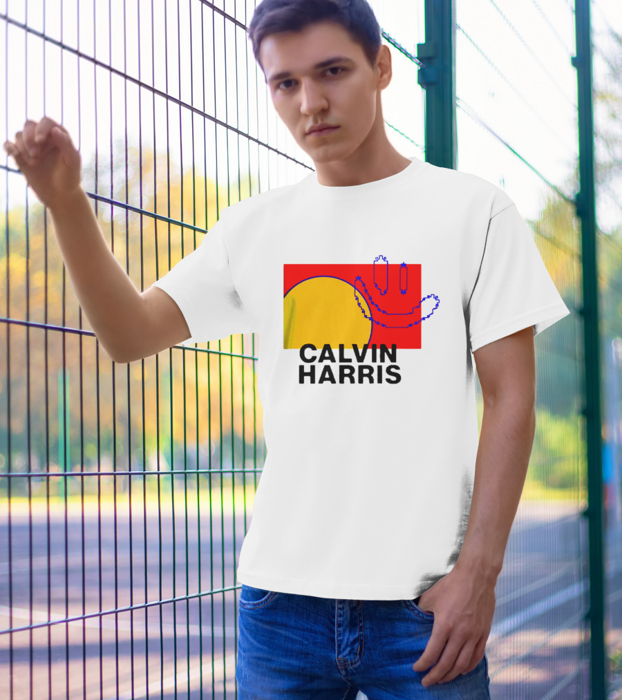 Calvin Harris North America 2027 Tour Dates Pixel T-Shirt