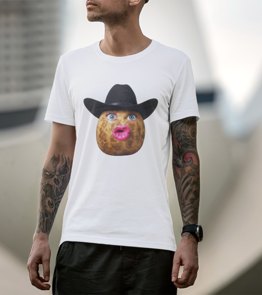 The Burnt Peanut Cowboy Hat Lips T-Shirt