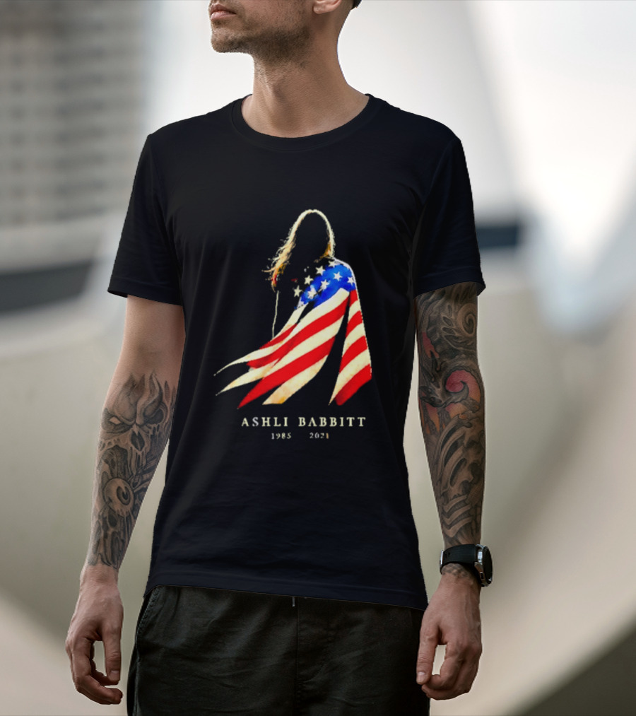 America Ashli Babbitt Memorial 1985 2021 Flag T-Shirt