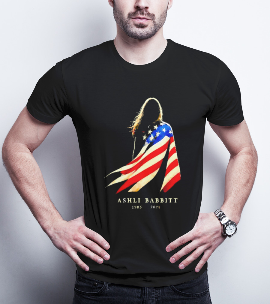 America Ashli Babbitt Memorial 1985 2021 Flag T-Shirt