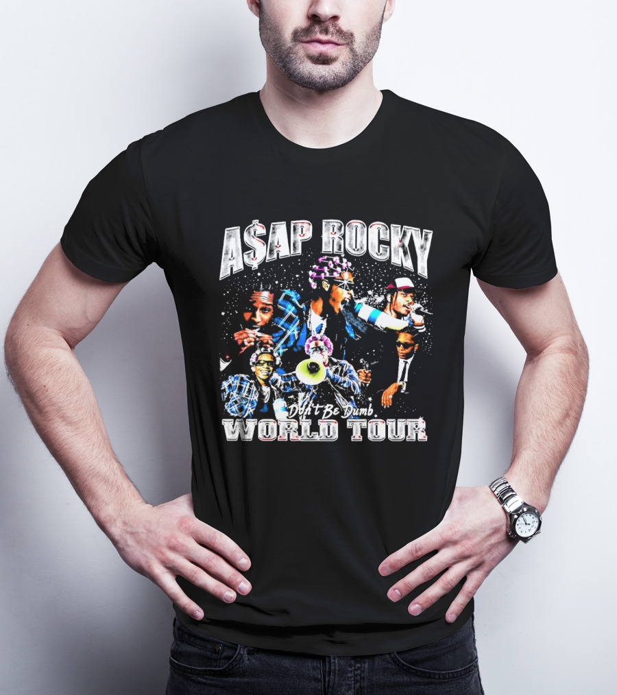 ASAP Rocky Don't Be Dumb World Tour 2023 Concert Merchandise T-Shirt