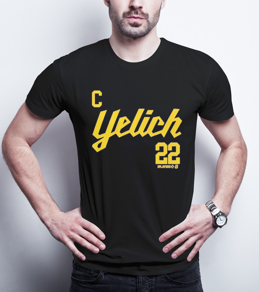 Yelich 22 Captain Players Milwaukee Brewers Baseball MLB T-Shirt