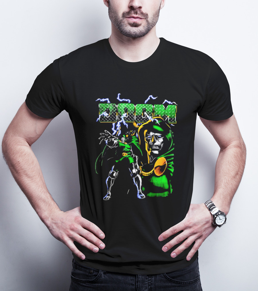 Marvel Doctor Doom Metallic Lightning Victor Von Doom T-Shirt