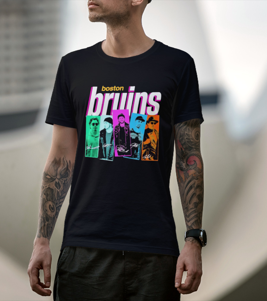 Boston Bruins Boy Band 2026 Player Portraits T-Shirt