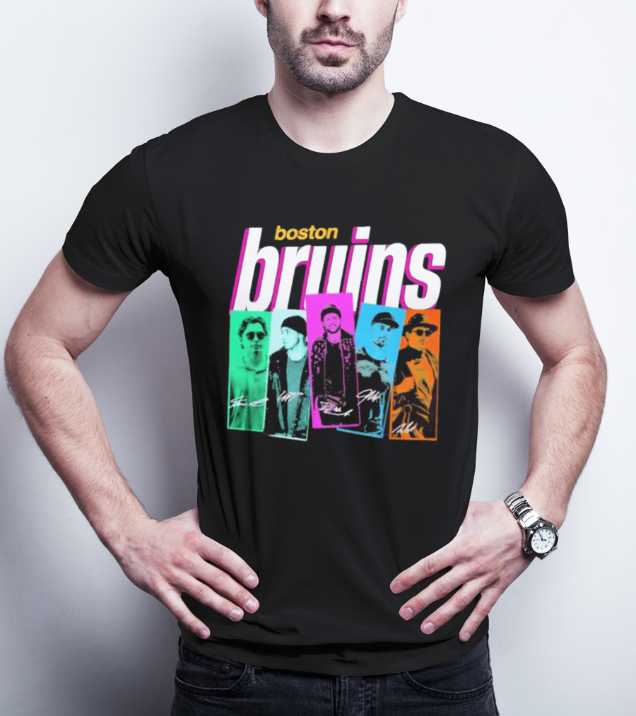 Boston Bruins Boy Band 2026 Player Portraits T-Shirt