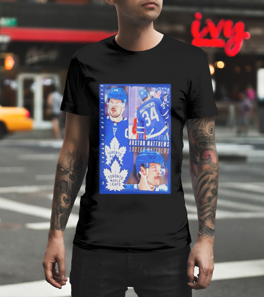 Toronto Maple Leafs Auston Matthews 34 NHL 2026 T-Shirt