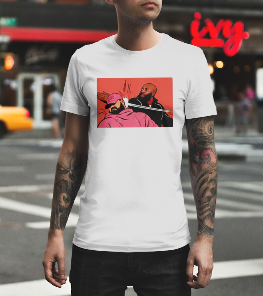 Drake Vs Rick Ross Meme Slap Red T-Shirt