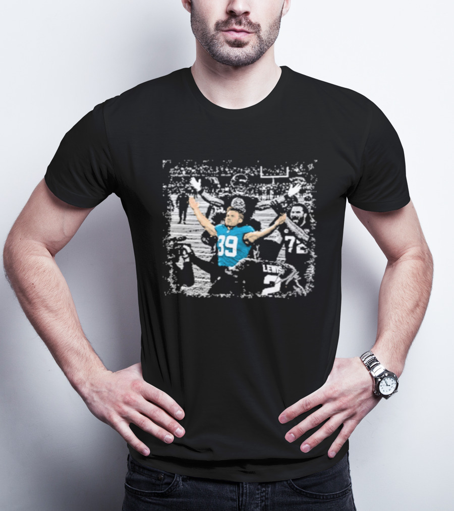 Cam Little #39 Jacksonville Jaguars Kicker Celebration Game Day Football T-Shirt