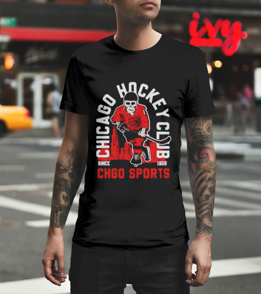 CHGO Sports Chicago Hockey Club Since 1926 Player T-Shirt