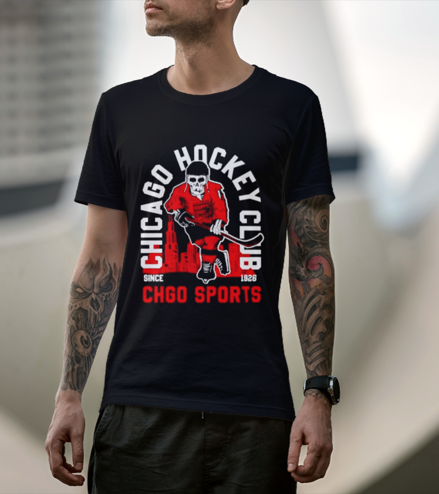CHGO Sports Chicago Hockey Club Since 1926 Player T-Shirt