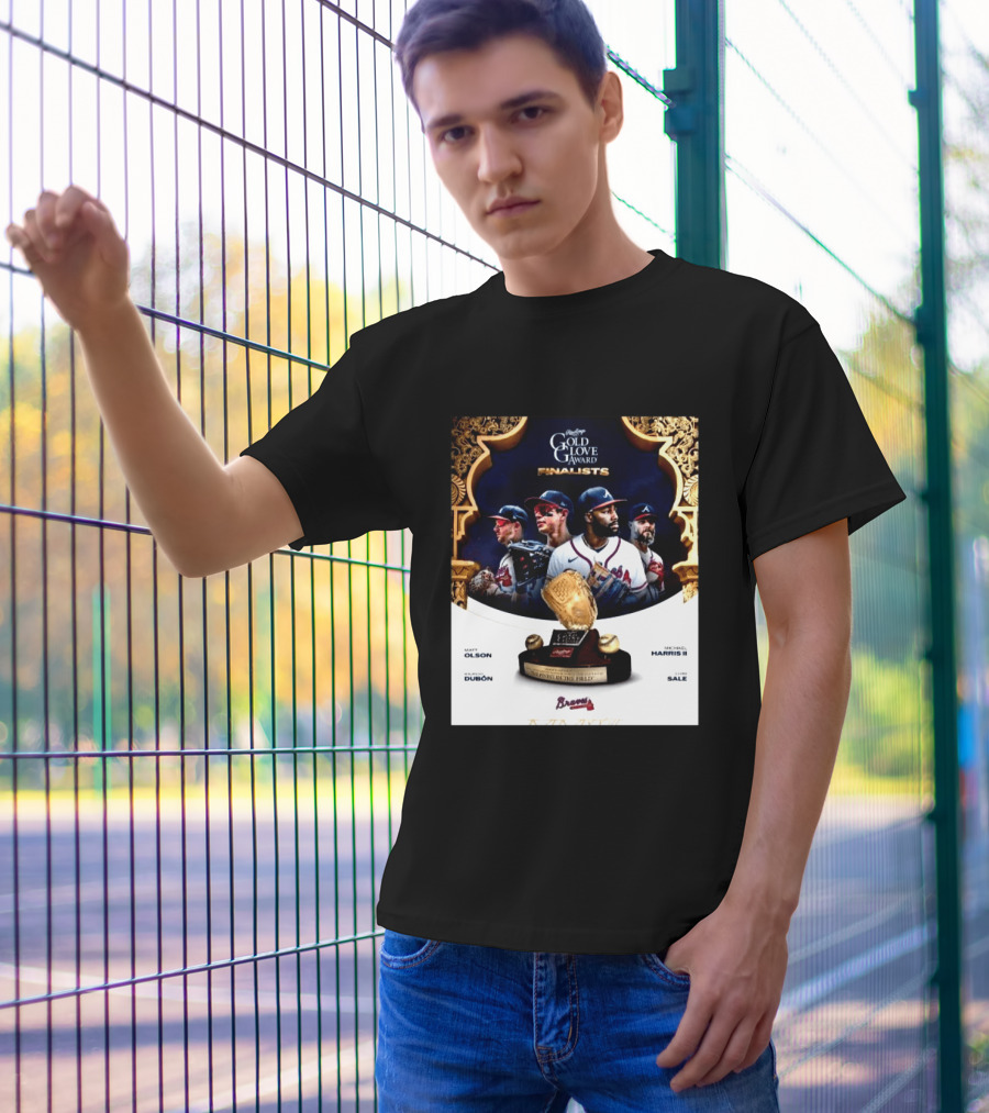 Rawlings Gold Glove Award Finalists Chris Sale Matt Olson Michael Harris II Mauricio Dubón Featuring Braves T-Shirt