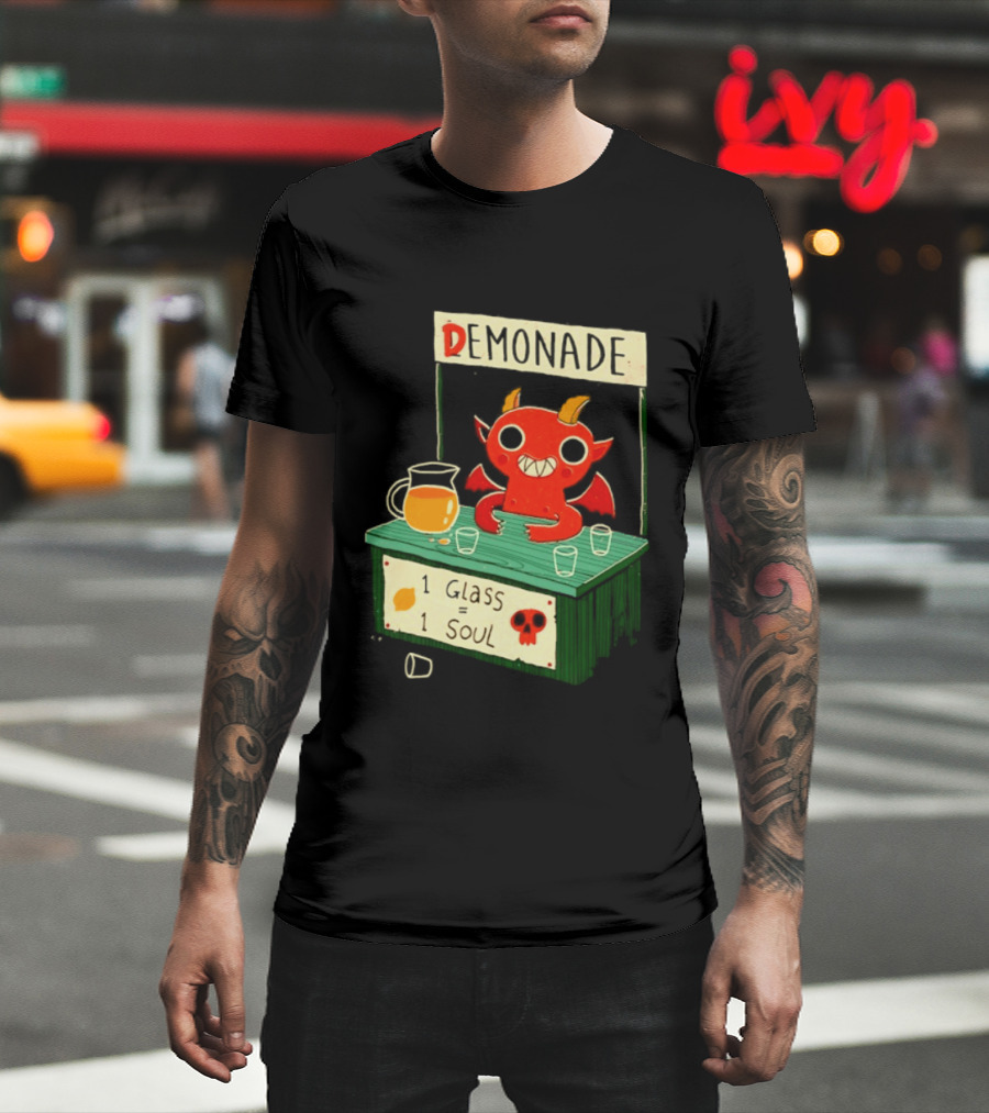 Demonade 1 Glass 1 Soul Devil Lemonade Stand T-Shirt