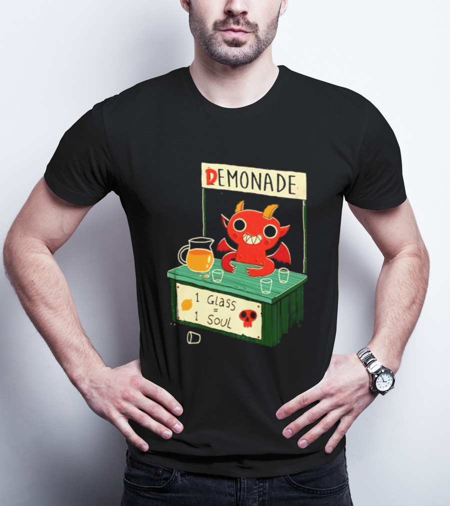 Demonade 1 Glass 1 Soul Devil Lemonade Stand T-Shirt